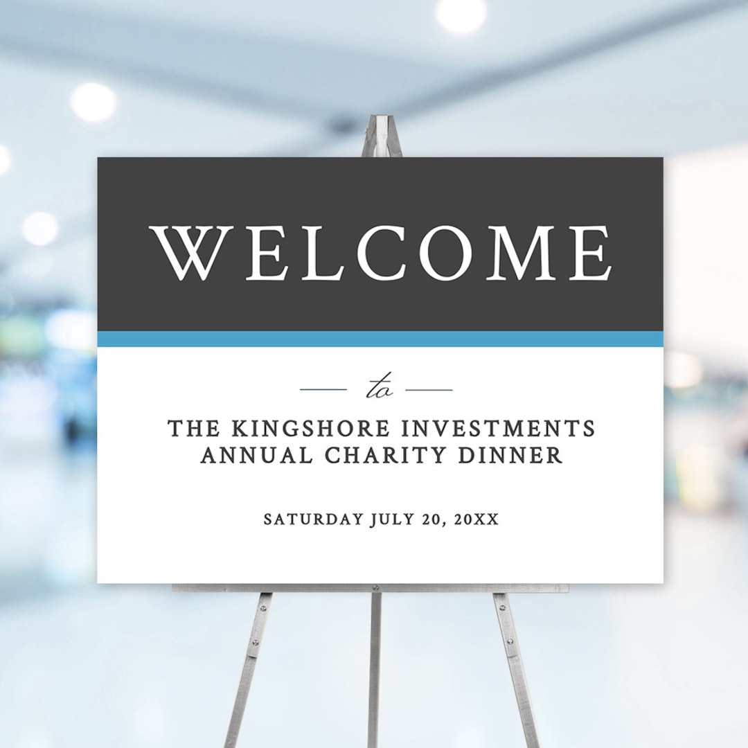 Printable Welcome Sign, Business Custom Sign Editable Template ...