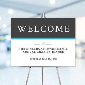 Printable Welcome Sign, Business Custom Sign Editable Template ...