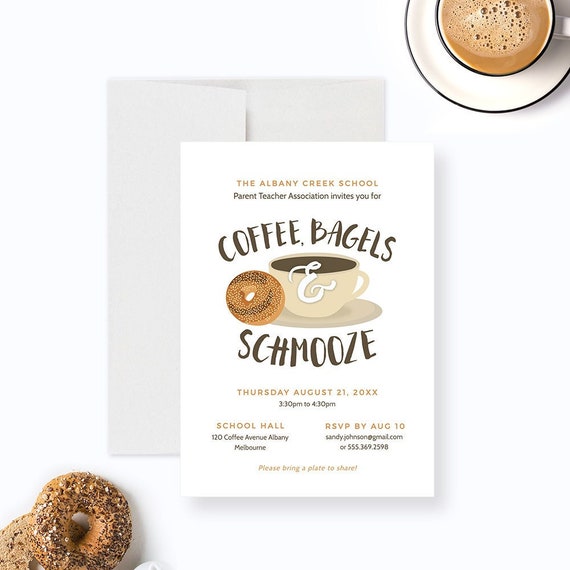 Bagel Birthday Invitation