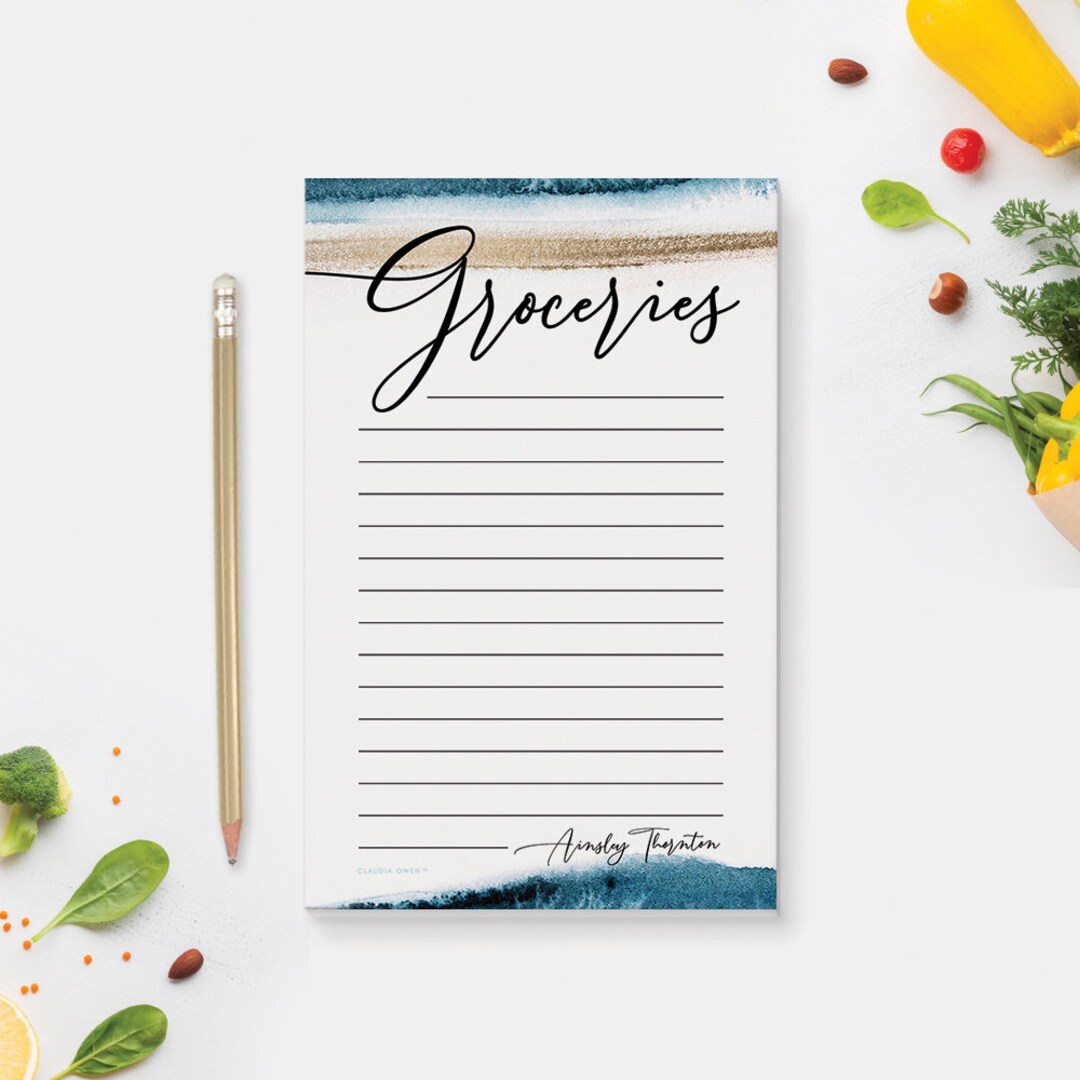 Shopping Grocery List Custom Notepad, Small Grocery List Pad ...