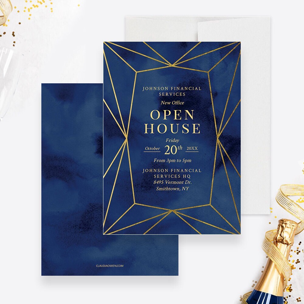 Company Open House Invitation Template, Business Dinner Digital ...