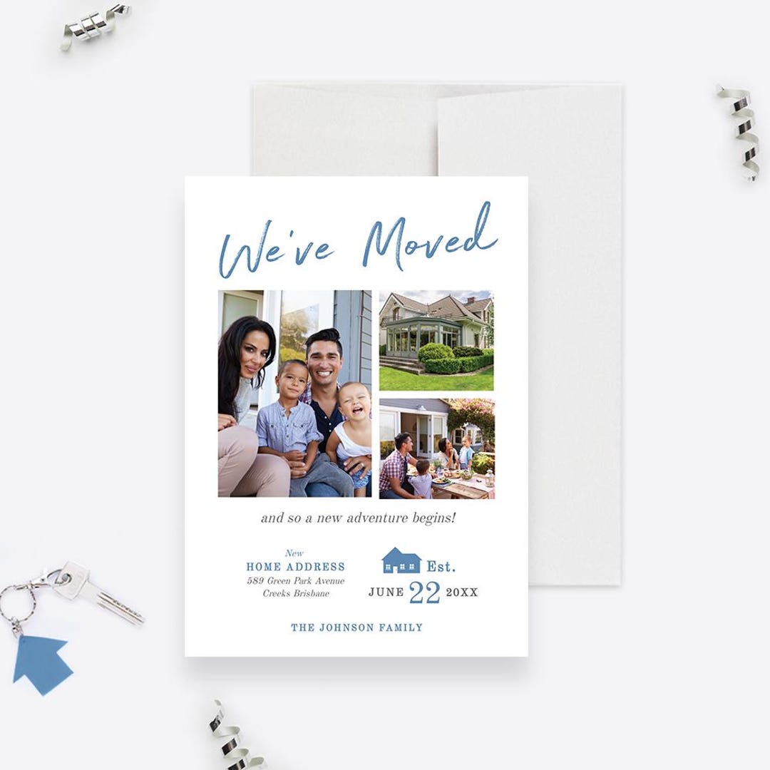 Moving Announcement Template, Moving Card Printable Digital Download ...