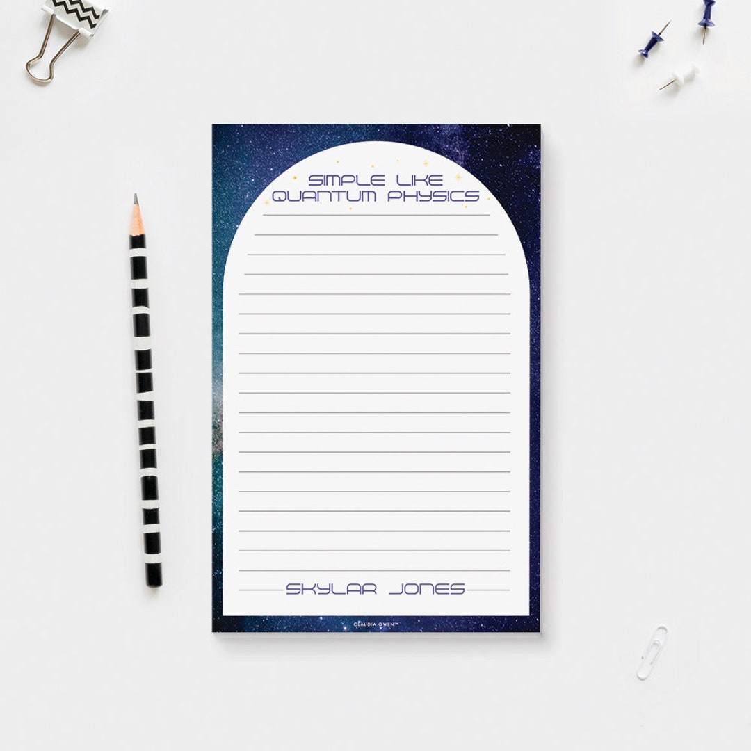 Simple Like Quantum Physics Notepad, Personalized Physics Science ...