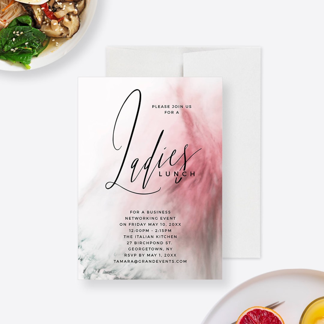 Ladies Lunch Business Event Invitation Template, Networking Luncheon ...