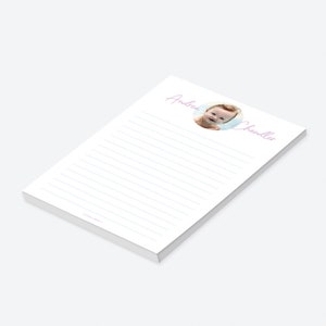 Personalized Photo Notepad, Custom Baby Shower Gift Stationery Writing ...