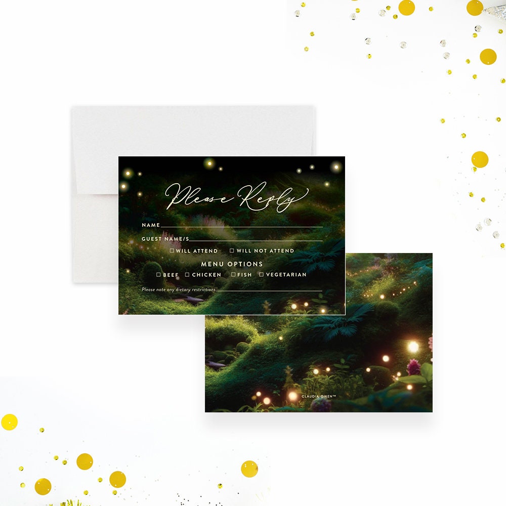 Enchanted Forest Prom Night Party Invitation Card, Classy Enchanted ...