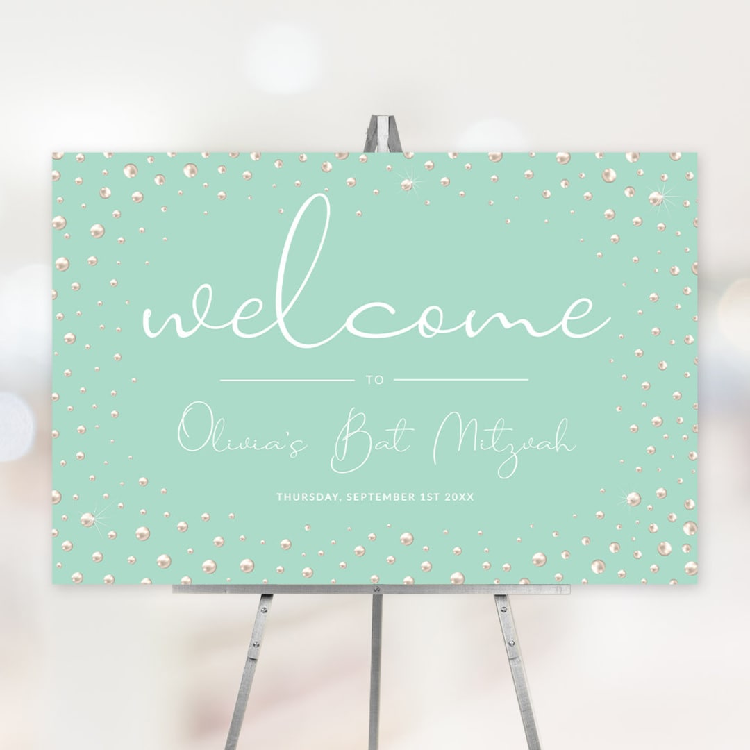 Pearl Themed Welcome Sign Template, Printable Sign 20 X 30 Inches ...