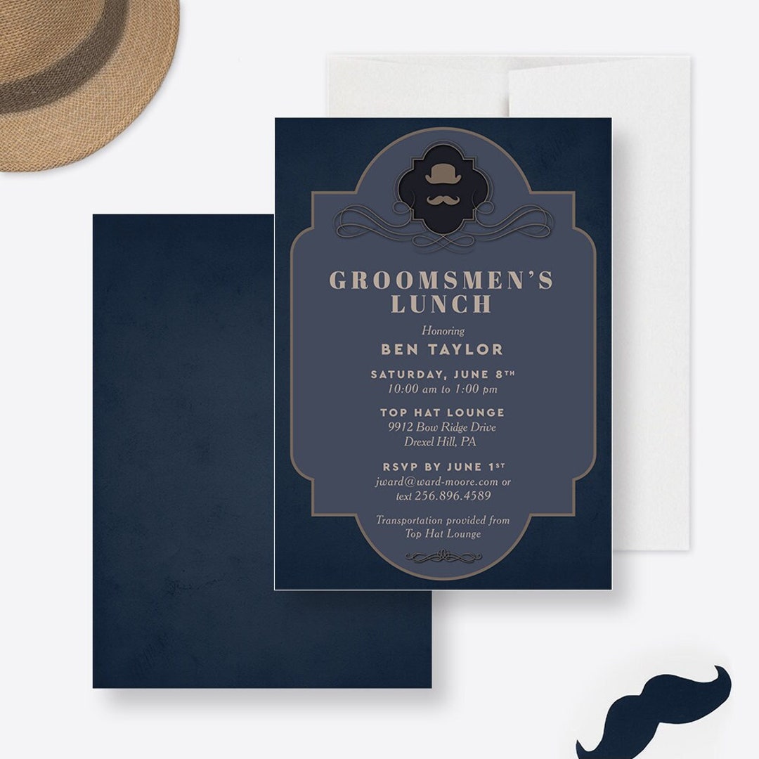 Gentleman Party Invitation, Men's Birthday Party Bachelor Party Bucks ...