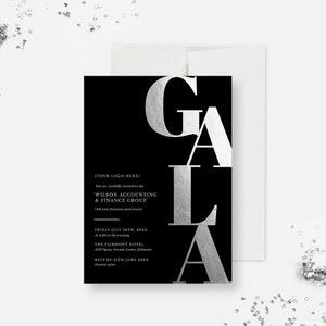 Fundraiser Gala Party Invitation Template, Corporate Business Party ...