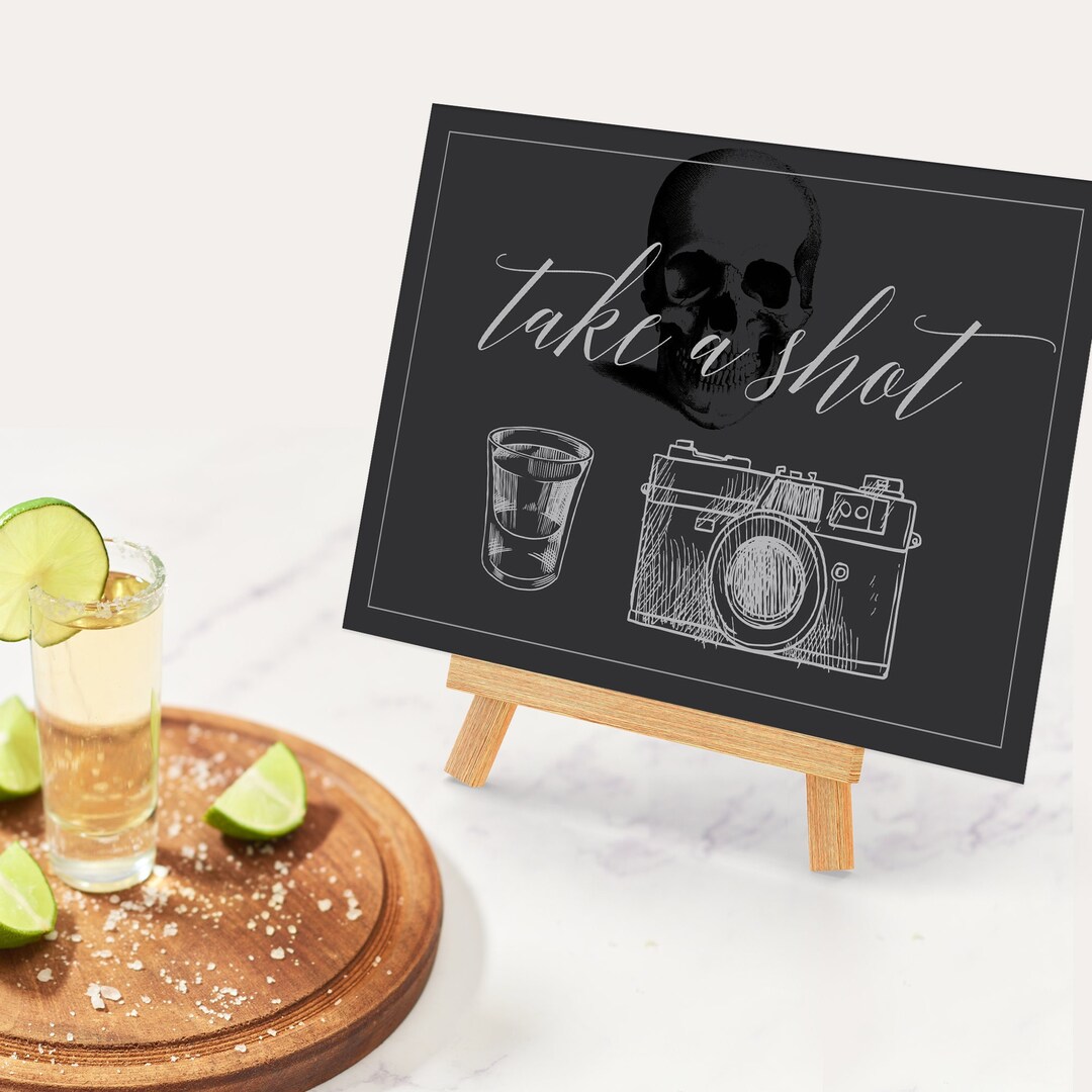 Take a Shot Table Sign Digital Download, Printable Birthday Drinking ...