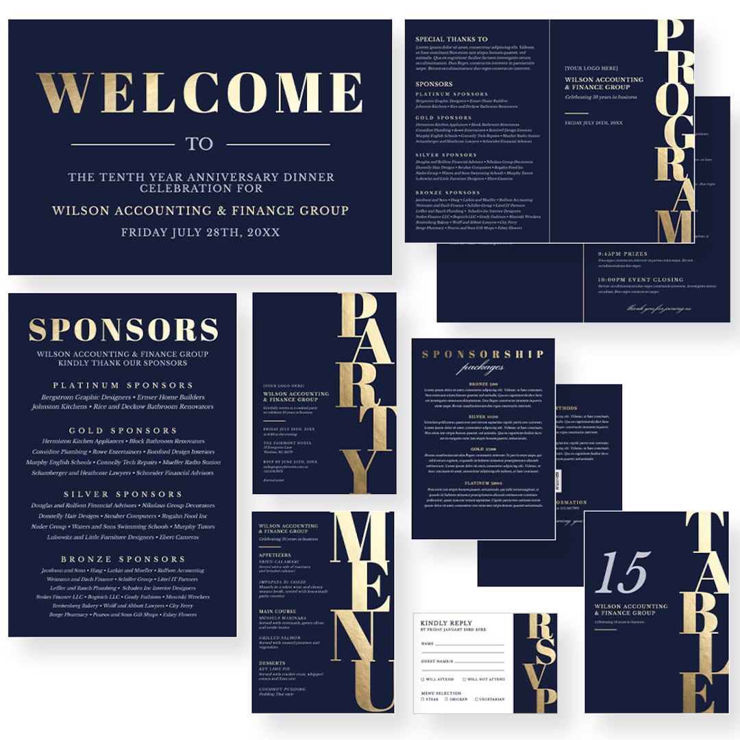 Business Fundraiser Event Printable Invite Digital Download ...