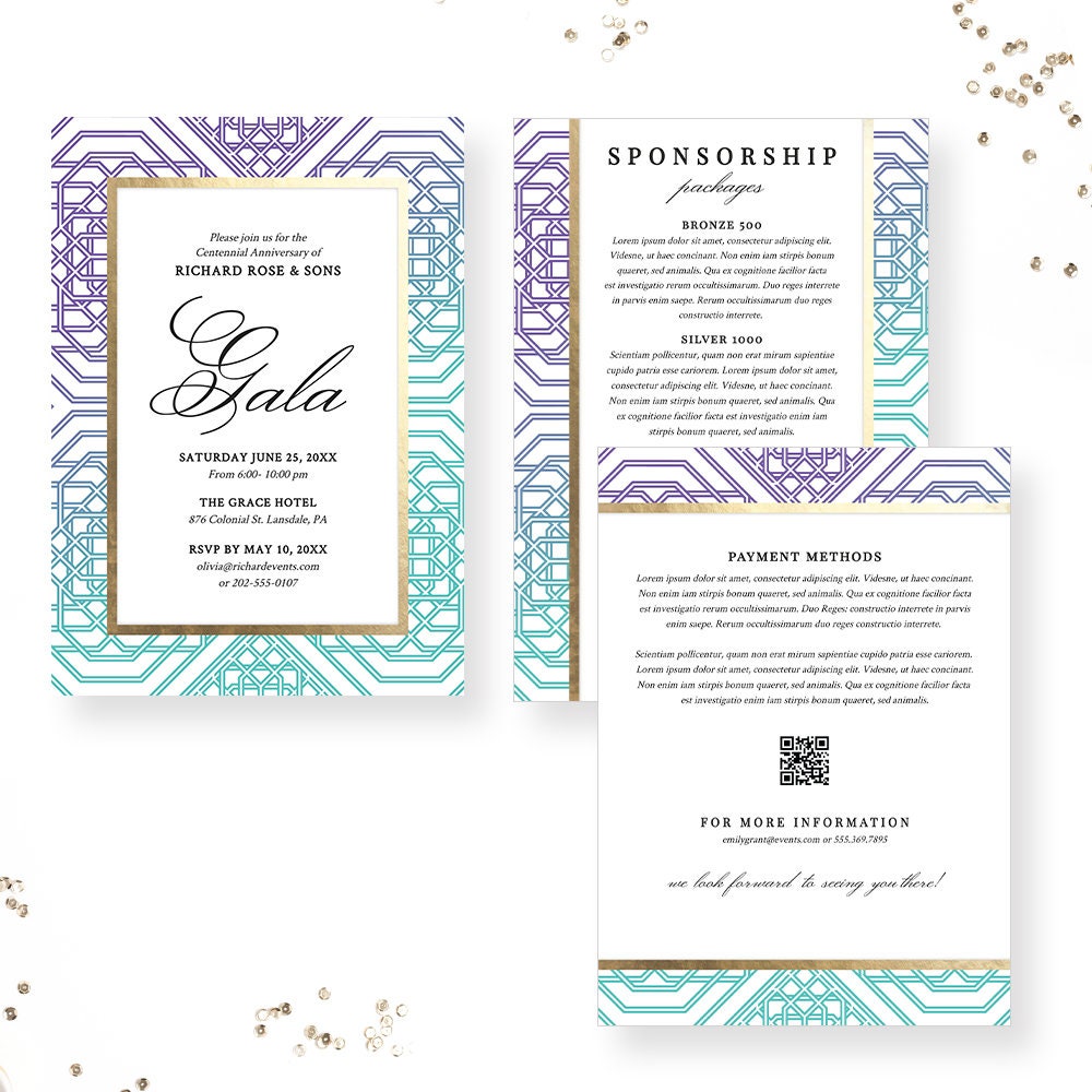 Gala Invitation Editable Template Business Invitation Digital | Etsy