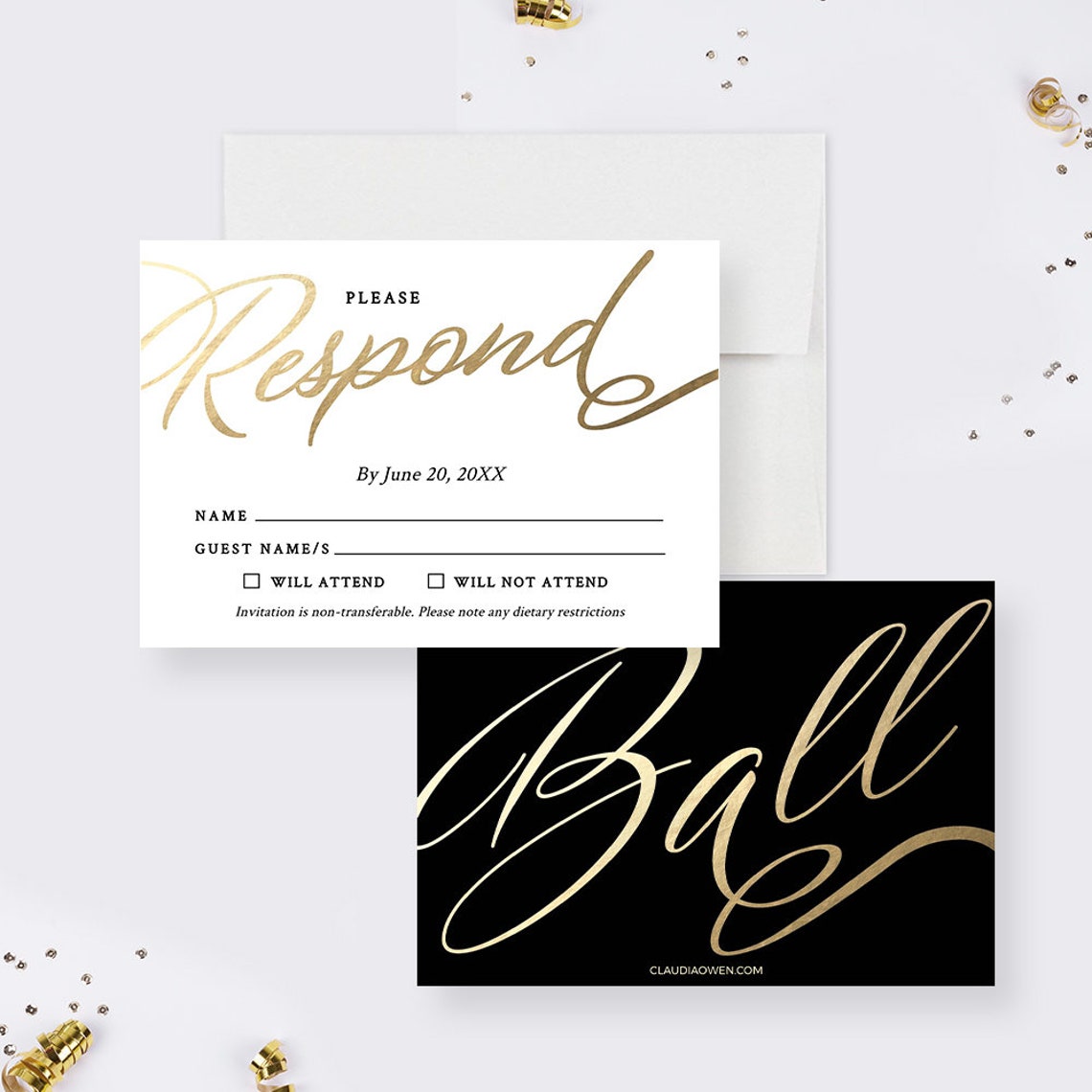 Ball Party Invitation Template, Elegant Annual Client Appreciation Ball ...