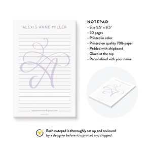 Personalized Office Desk Notepad, Boss Employee Coworker Monogrammed ...