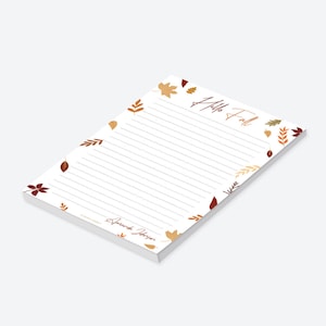 Hello Fall Notepad, Personalized Thanksgiving Gifts for Women Friend ...