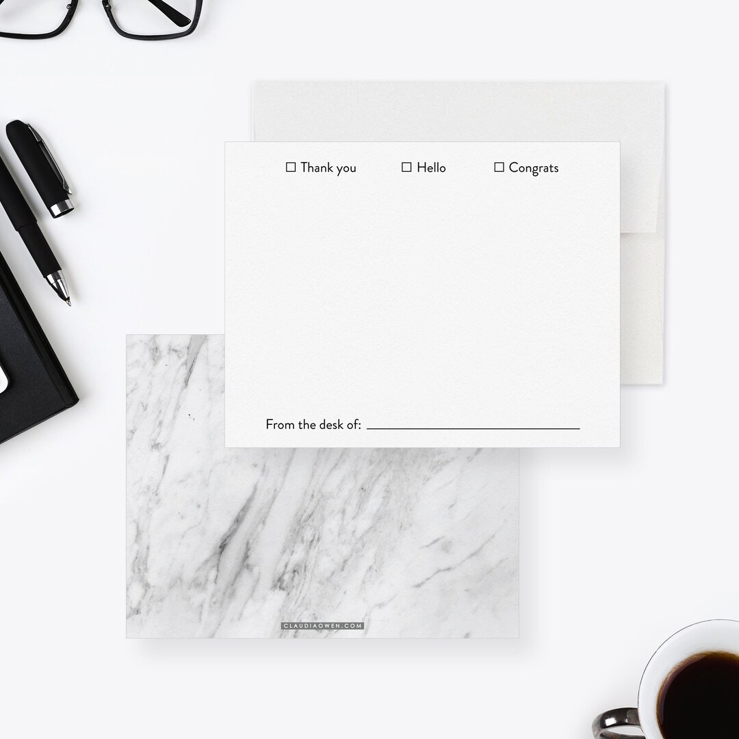 From the Desk of Note Card Personalized Elegant Stationary - Etsy