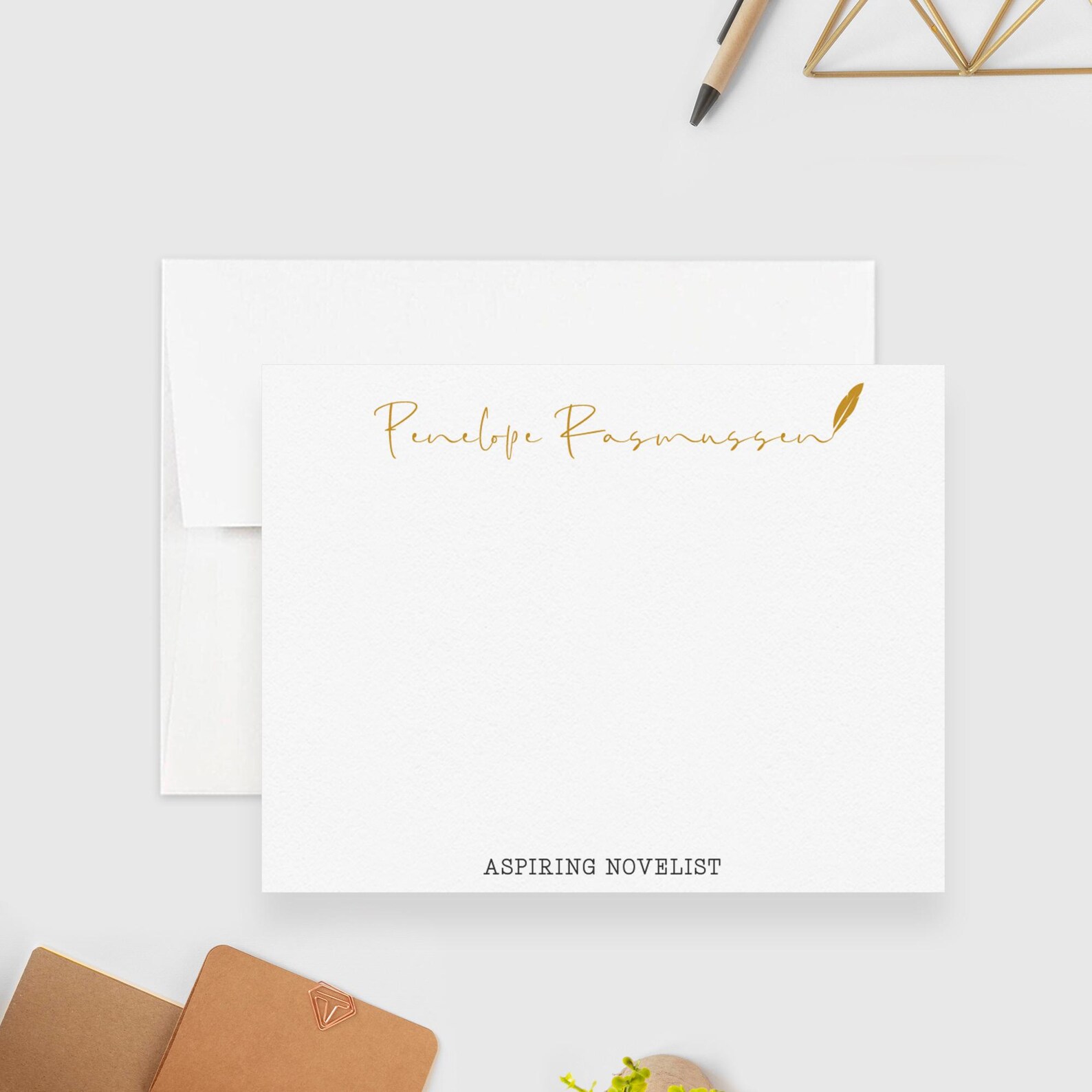 Personalized Business Note Card Custom Company Logo Stationery ...