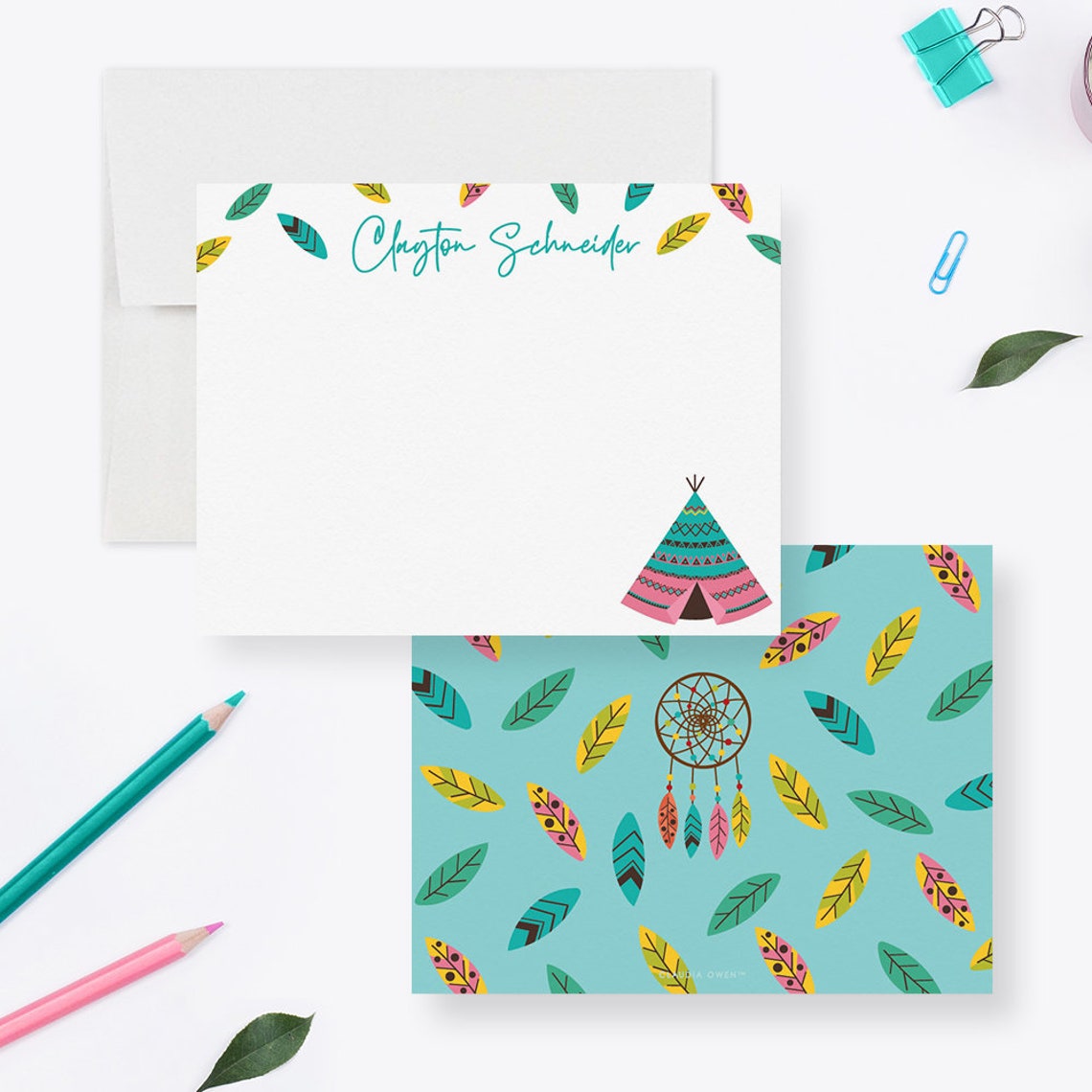 Summer Camp Personalized Note Cards, Custom Girls Camp Stationery Set ...