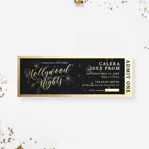 High School Prom Night Ticket, an Enchanted Evening Under the Stars ...