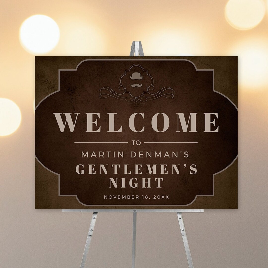Bachelor Party Welcome Sign Editable Template, Printable Sign 24 X 18 ...