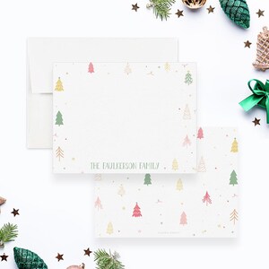 Rustic Christmas Greeting Cards, Christmas Tree Note Cards ...