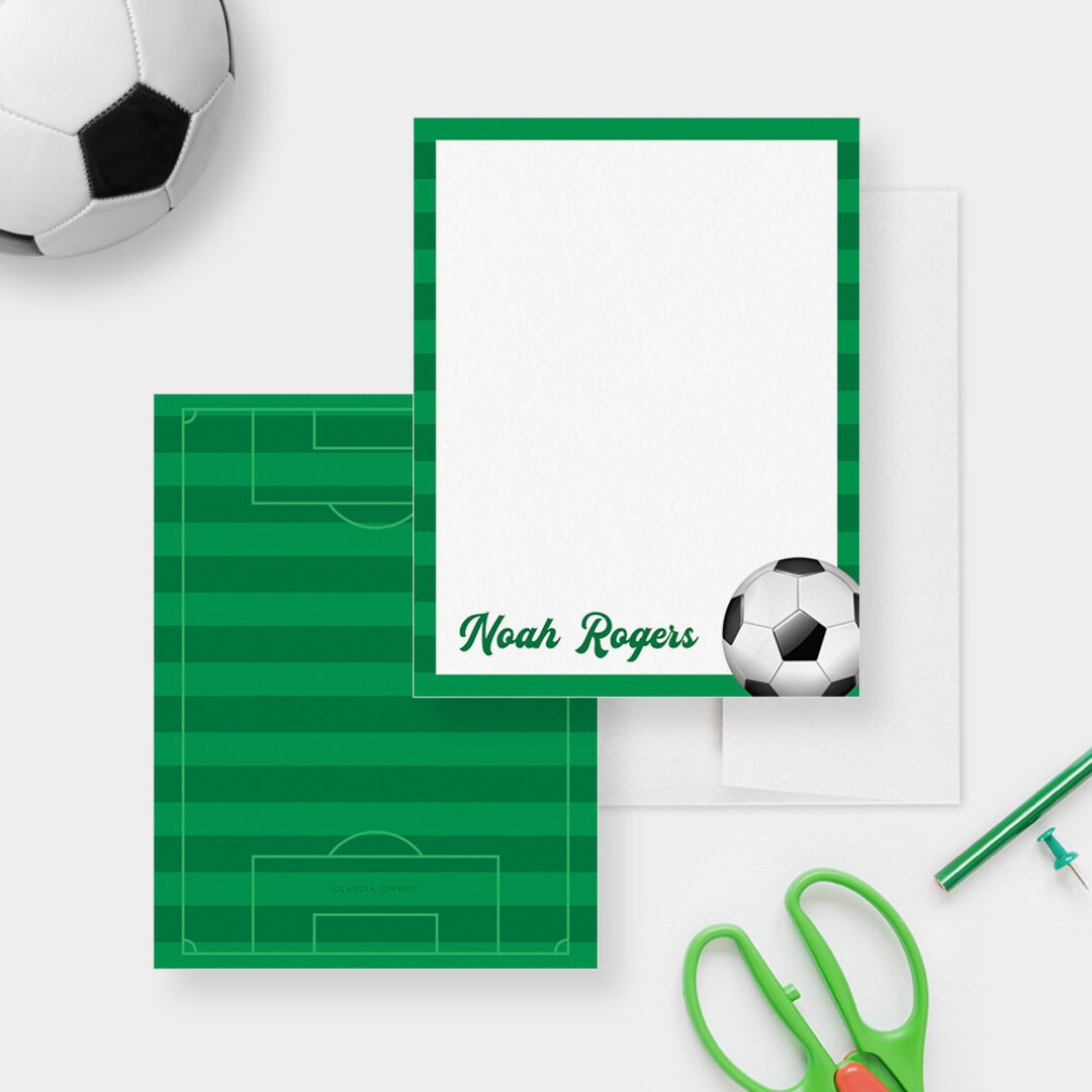 Soccer Note Cards for Boys and Girls, Soccer Birthday Party Thank You ...