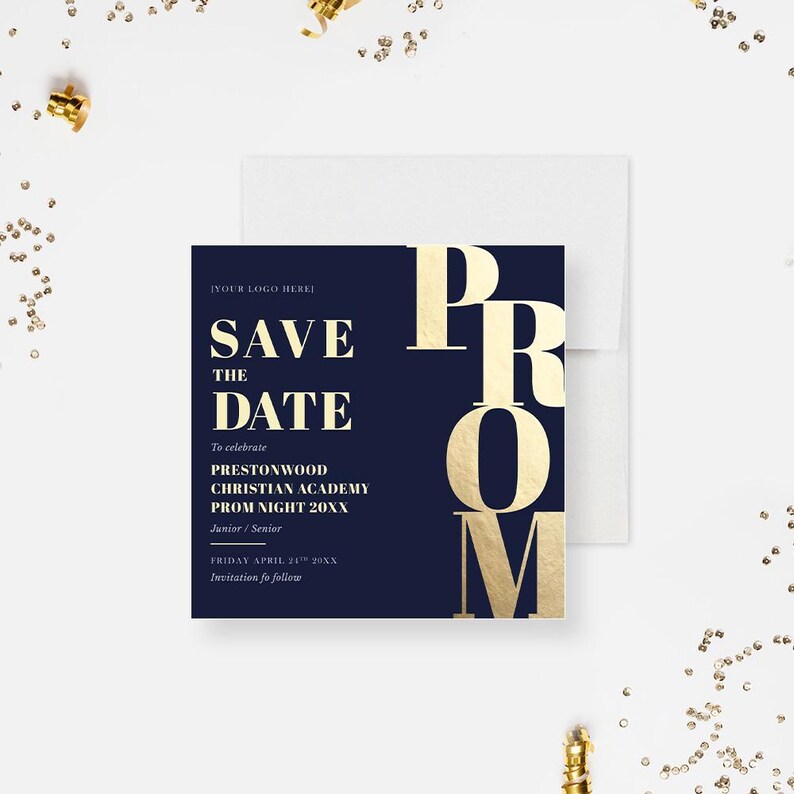 Elegant Prom Night Invitation Card, Junior Senior Prom Invites With ...