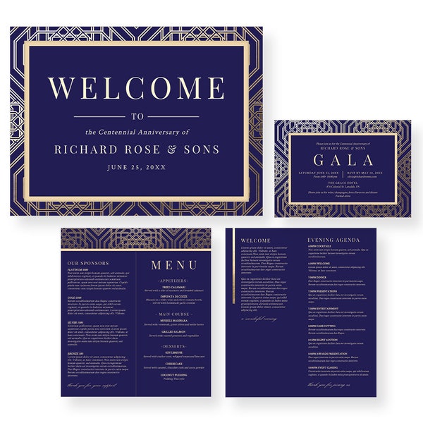 Gala Program Template - Etsy