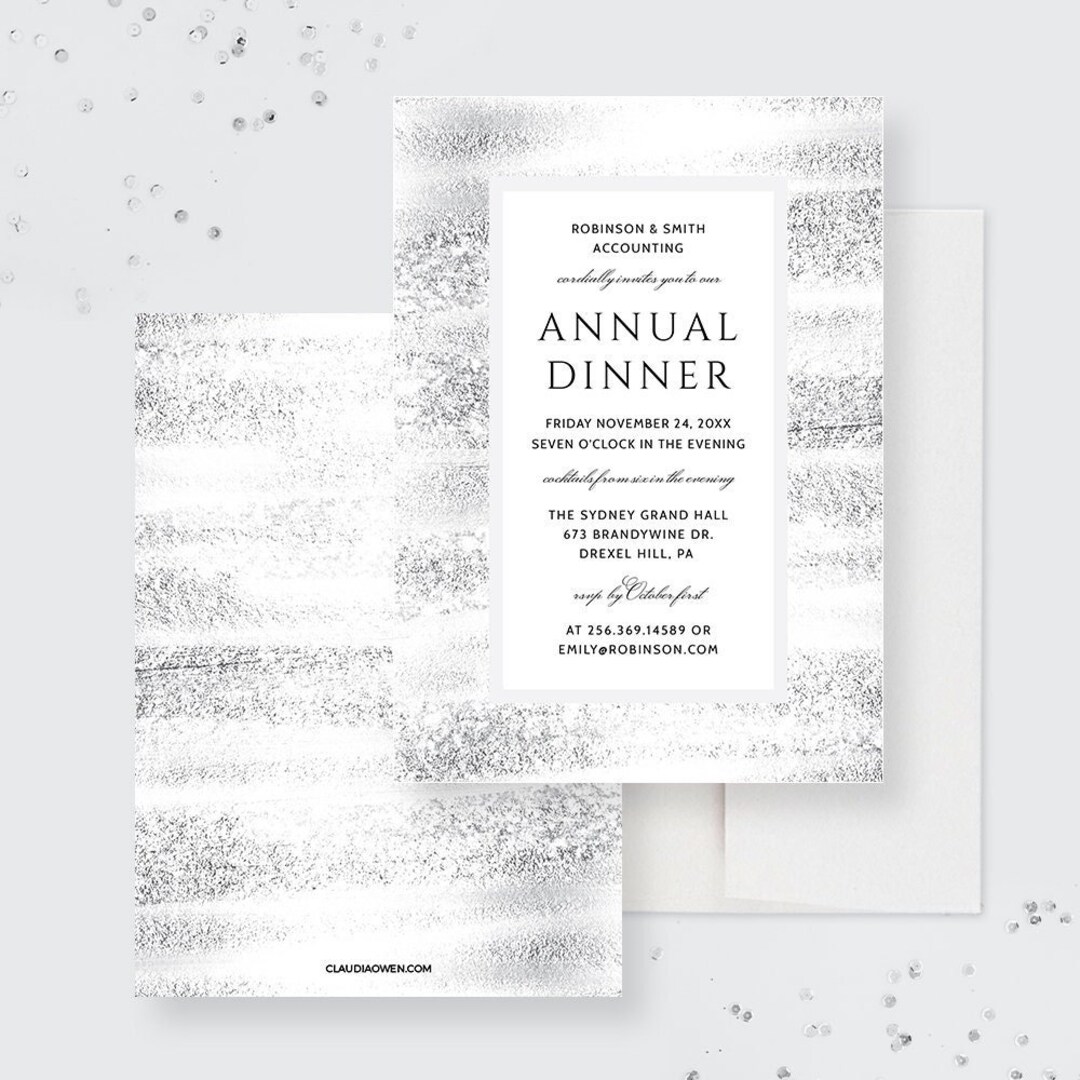 Dinner Party Printable Invitation Editable Template, Business Invite ...