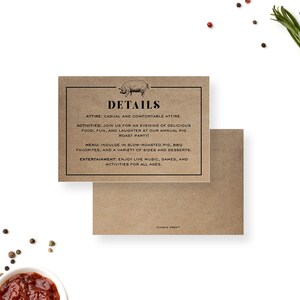 Roast Pig Party Invitation Barbecue Birthday Party, Spit Hog Roast BBQ ...