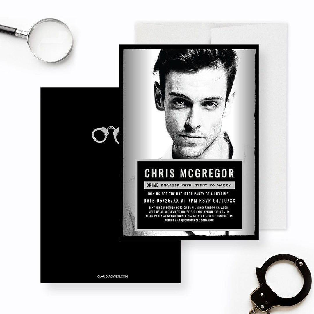Mugshot Board Bachelor Party Invitation Template Mugshot Etsy de mugshot-board-bachelor-party-invitation-template-mugshot-etsy-de