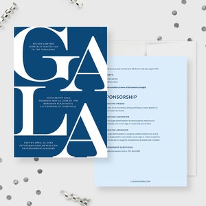 Gala Invitation Template With Sponsorship Information Instant Download ...