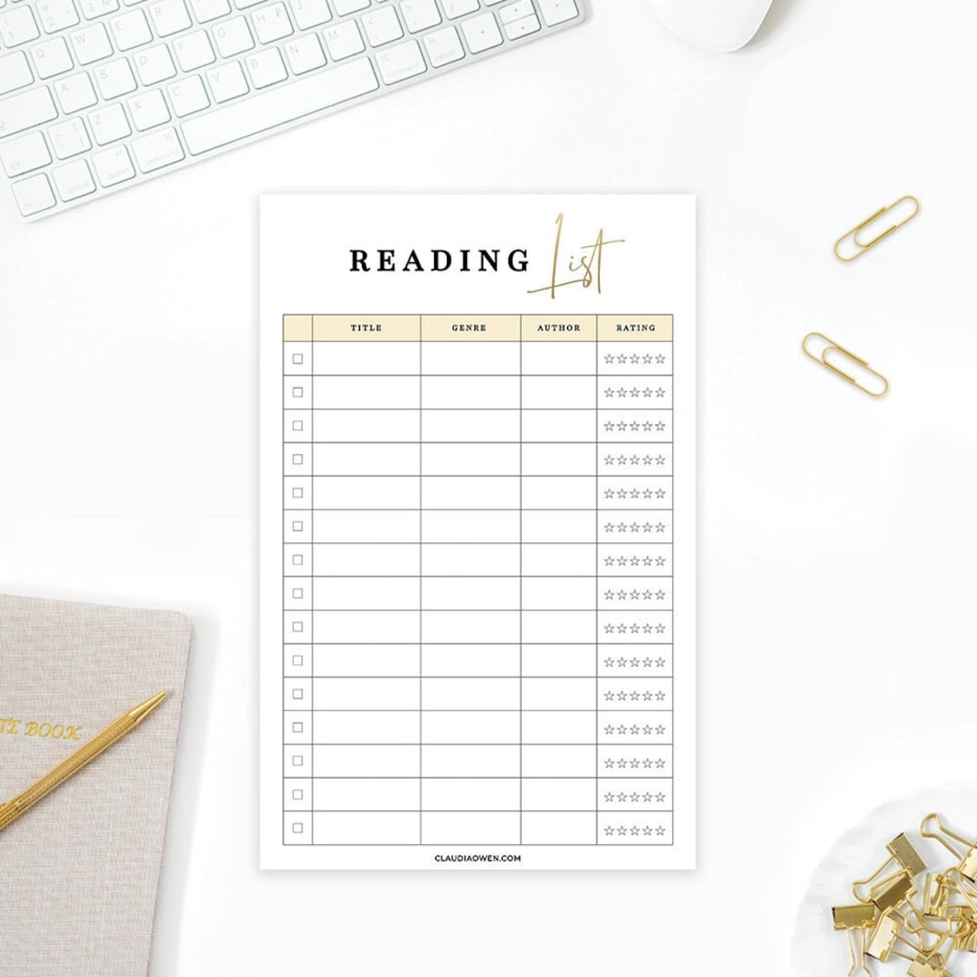 Reading List Printable Template, Book List Reading Log Books to Read ...