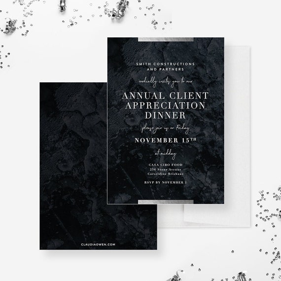 Client Appreciation Dinner Business Party Invitation - Etsy