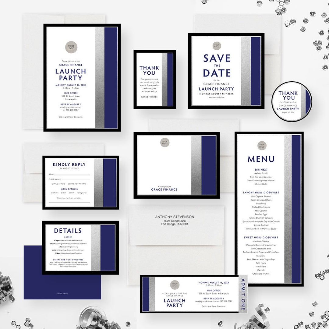 Company Launch Party Invitation, Business Event Dinner Invitations ...