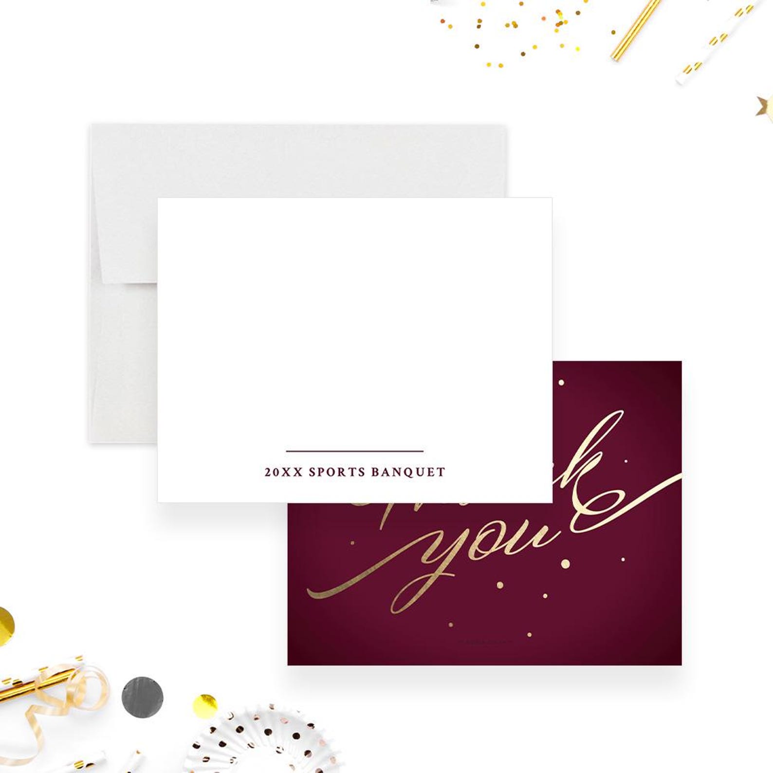 Banquet Invitation Card for Charity Ball Event, Elegant Dinner Invites ...