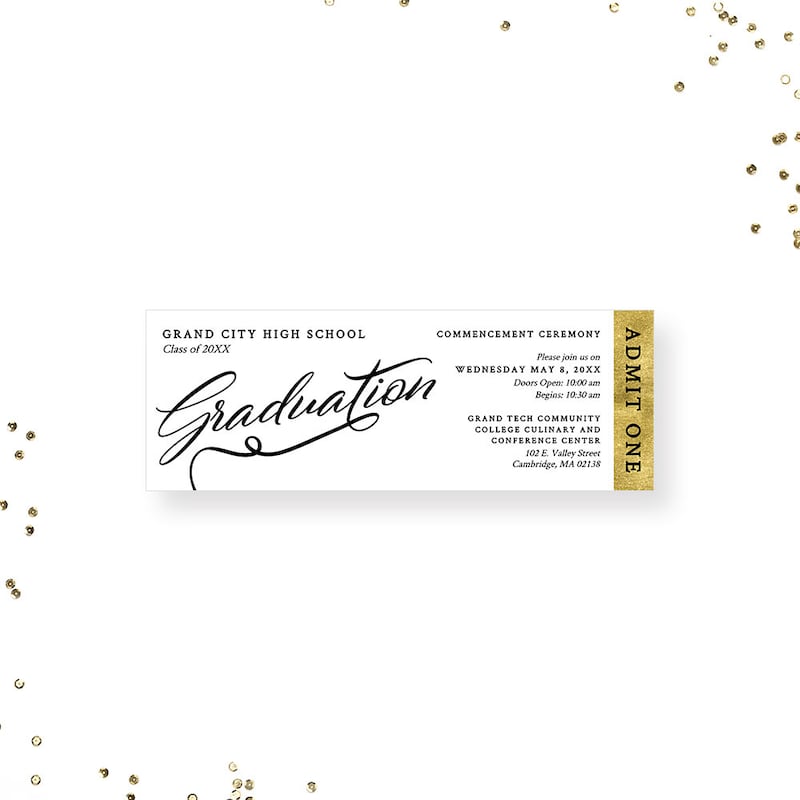 Graduation Ticket - Etsy