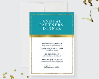 Annual Client Appreciation Dinner Party Invitation Editable Template ...