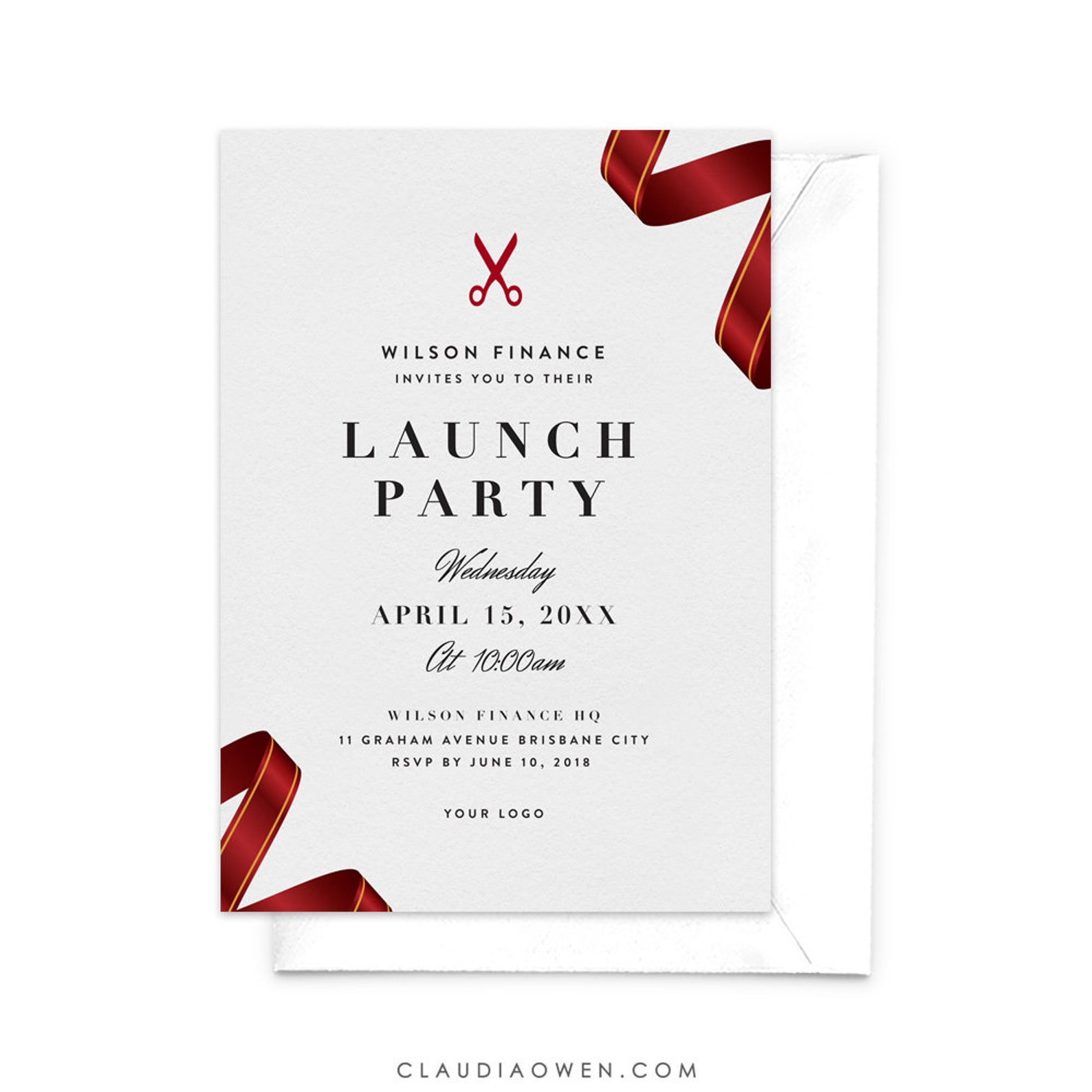 Ribbon Cutting Ceremony Party Invitation Grand Opening Launch - Etsy
