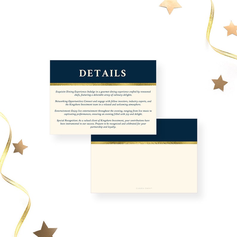 Corporate Dinner Party Invitation, Professional Event Invite, Elegant ...