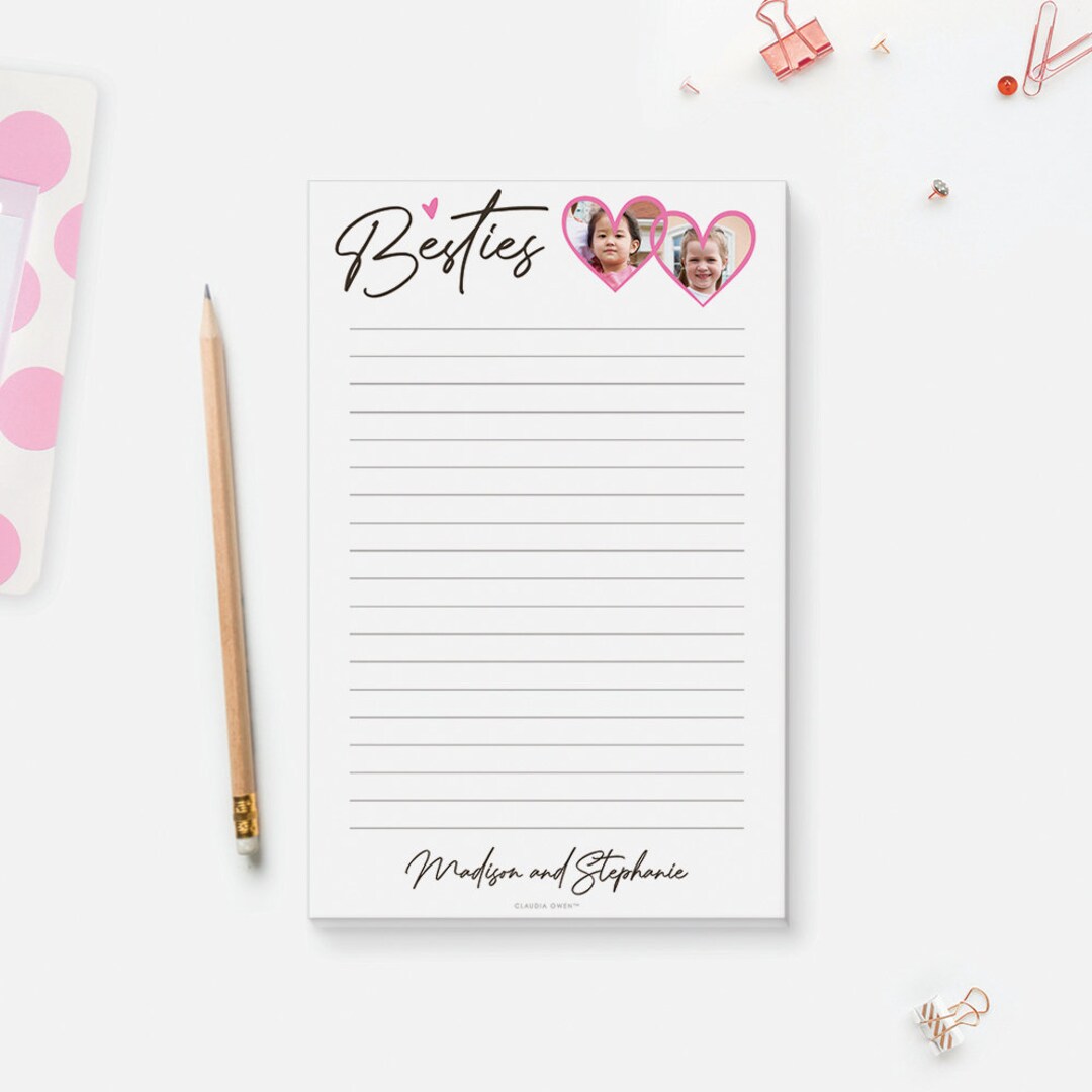 Custom Best Friend Notepad With Photos, Bff Gifts Personalized Photo ...