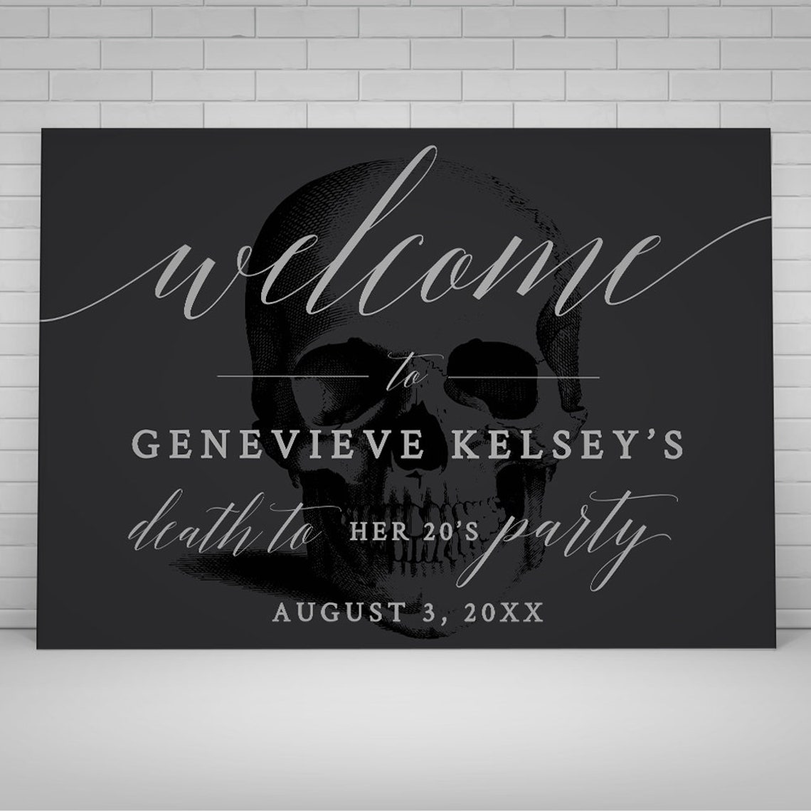 Death to My 20s Party Welcome Sign Editable Template Funeral - Etsy