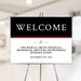 Printable Welcome Sign Burgundy Business Sign Editable - Etsy