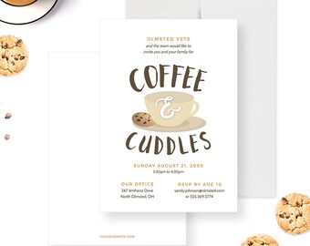 Coffee and Connection Networking Invitation Editable Template, Coffee ...