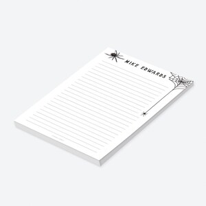 Personalized Spider Notepad, Halloween Stationary Gifts for Boys and ...
