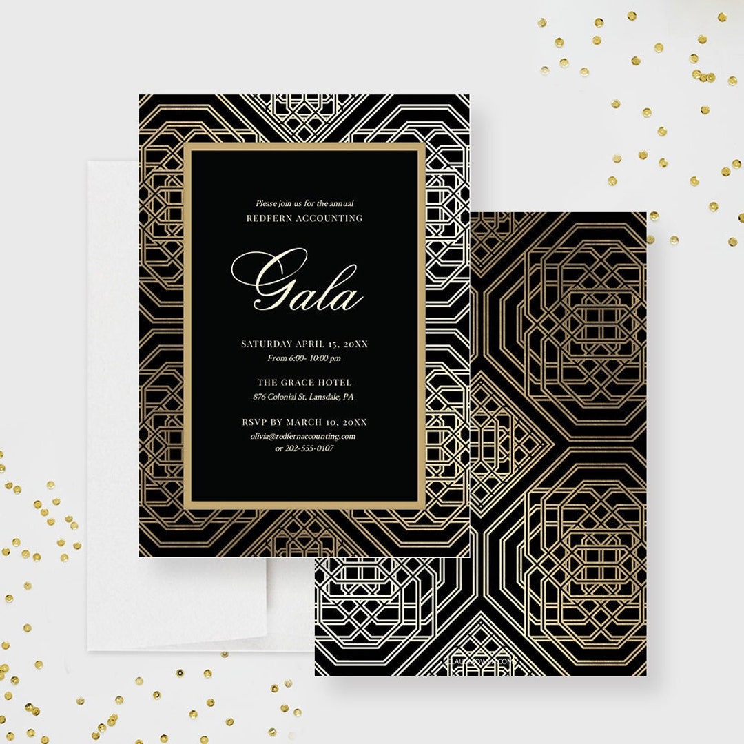 Gala Party Invitation Editable Template, Business Corporate Party ...