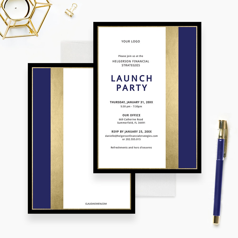 Launch Party Invitation Editable Template Business Grand | Etsy
