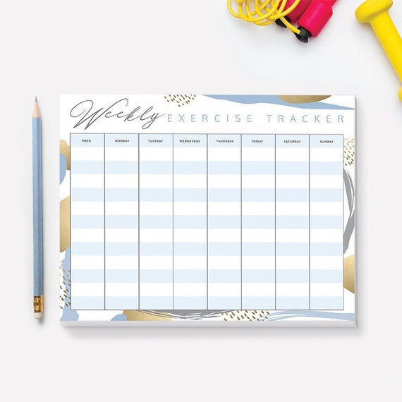 Personalized Workout Log Notepad Custom Exercise Tracker | Etsy