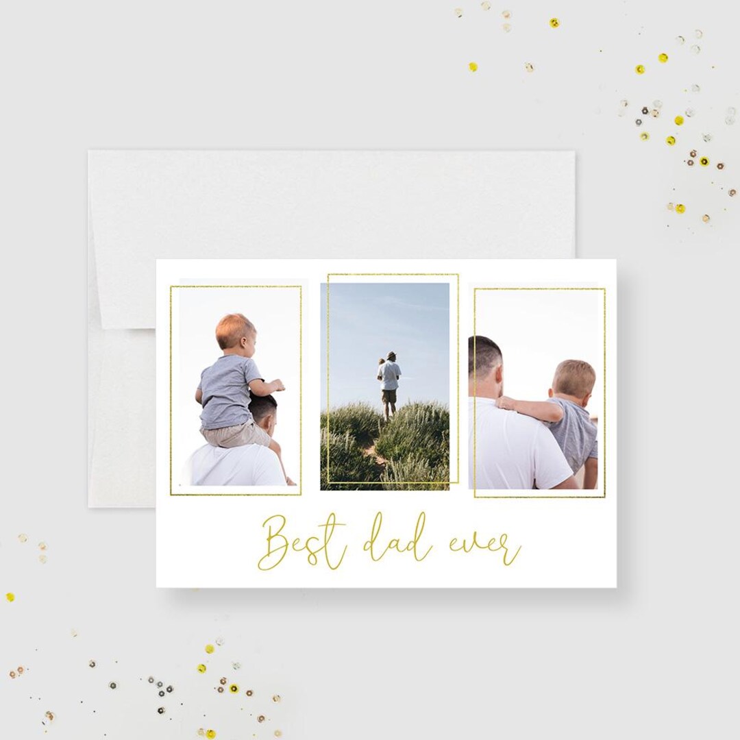Fathers Day Greeting Card Digital Download, Best Dad Ever Digital File ...