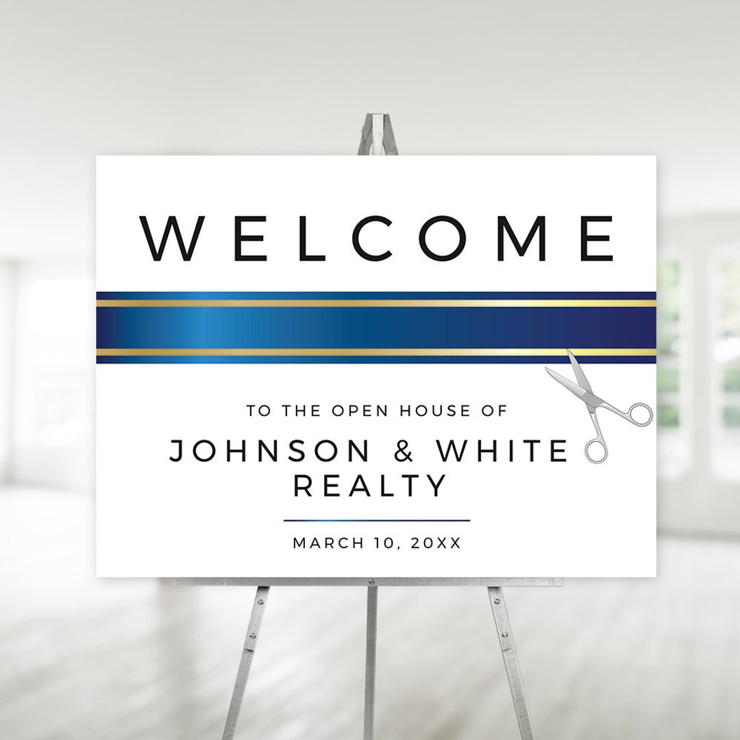 Open House Welcome Sign Digital Download, 24 X 18 Inches Printable Sign ...